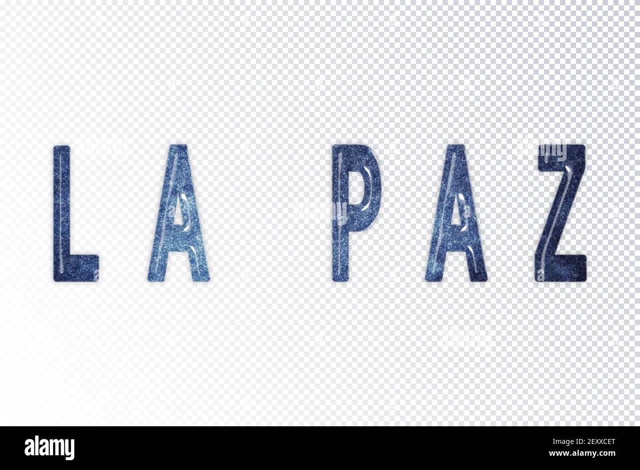 La Paz lettering, La Paz milky way letters, transparent background ...