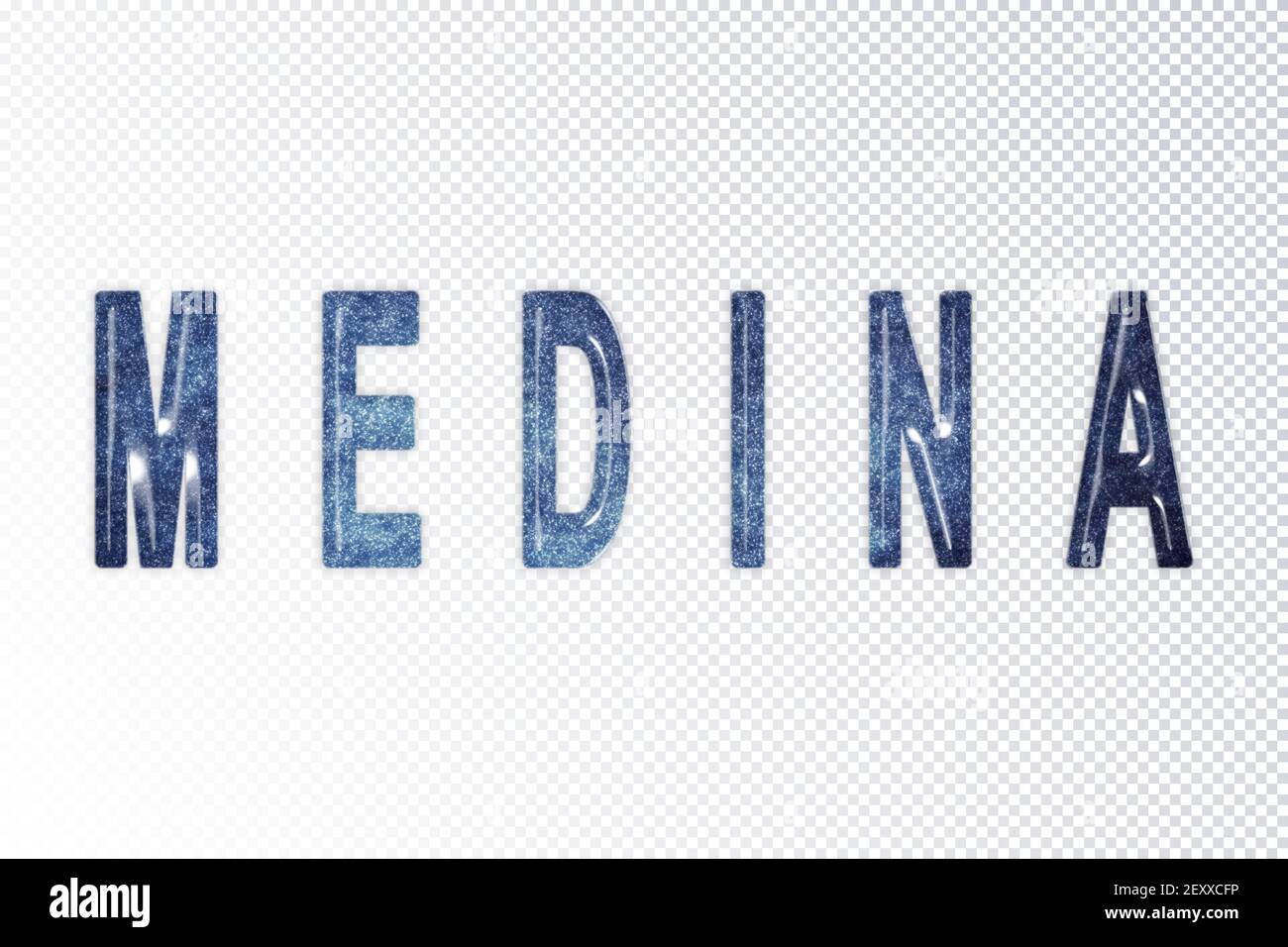 Medina lettering, Medina milky way letters, transparent background ...