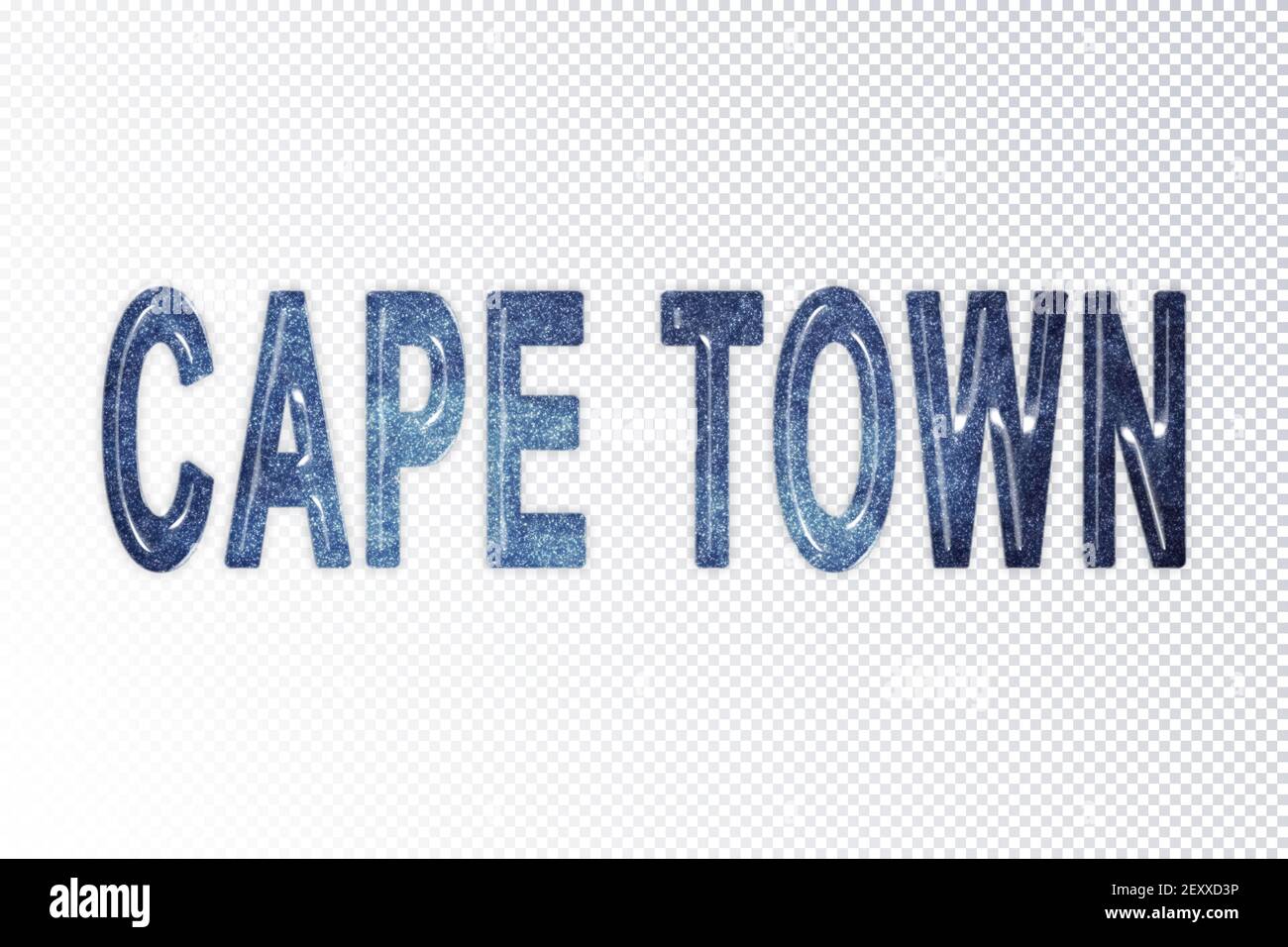 Cape Town lettering, Cape Town milky way letters, transparent ...