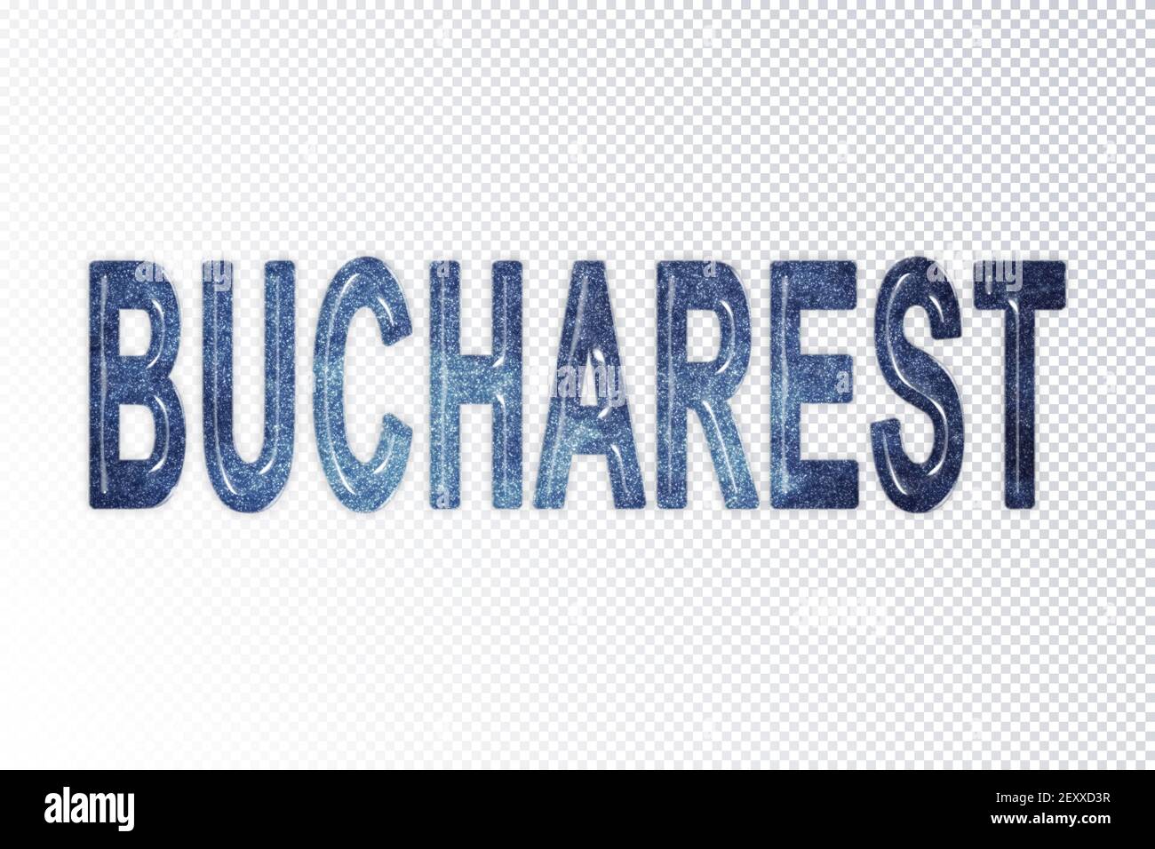 Bucharest lettering, Bucharest milky way letters, transparent ...