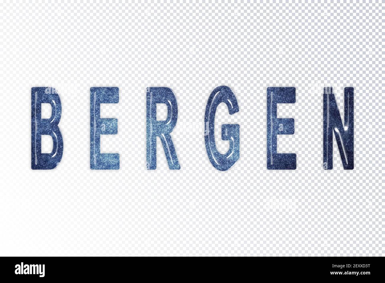 Bergen lettering, Bergen milky way letters, transparent background ...