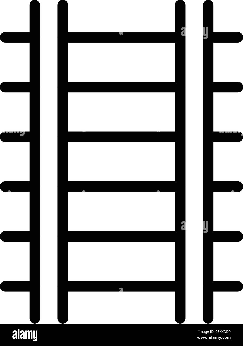 Train track icon. Outline train track vector icon for web design ...