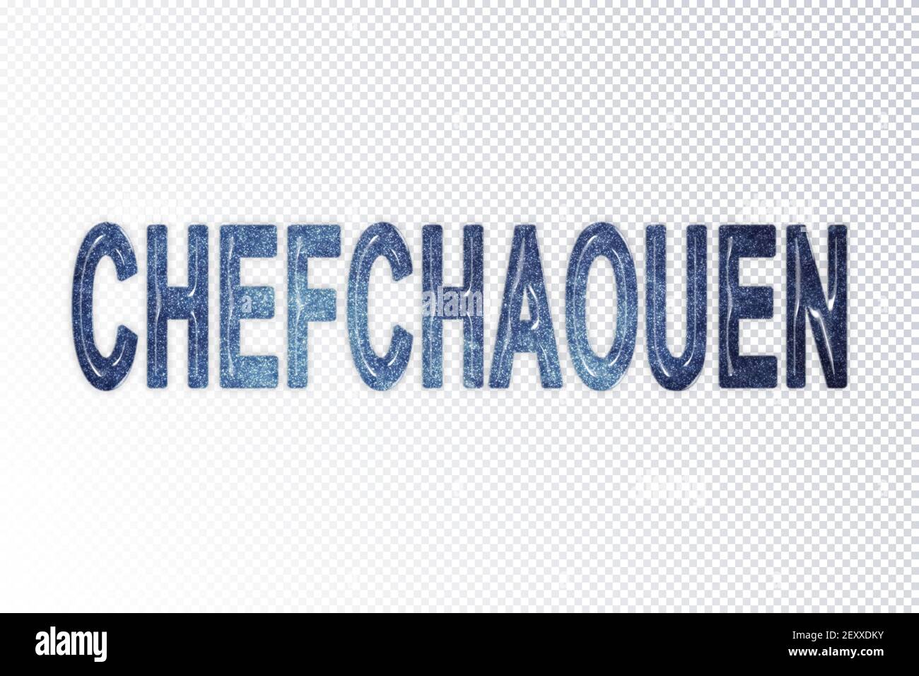 Chefchaouen lettering, Chefchaouen milky way letters, transparent ...
