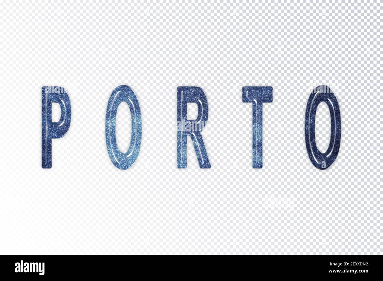 Porto lettering, Porto milky way letters, transparent background ...