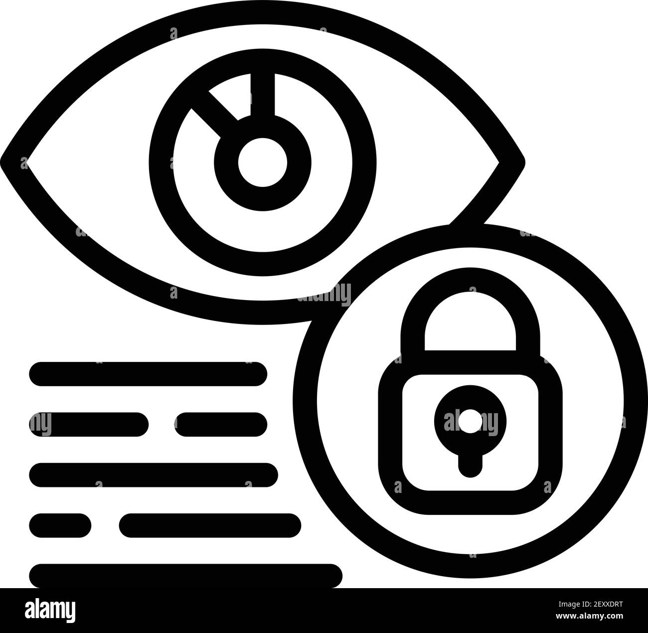 System eye privacy icon. Outline system eye privacy vector icon for web ...