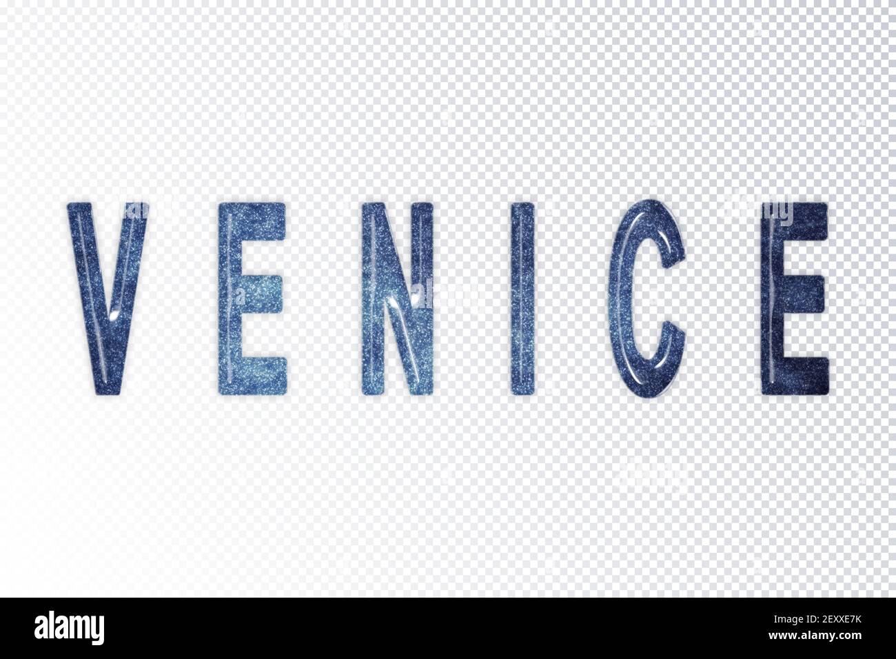 Venice lettering, Venice milky way letters, transparent background ...