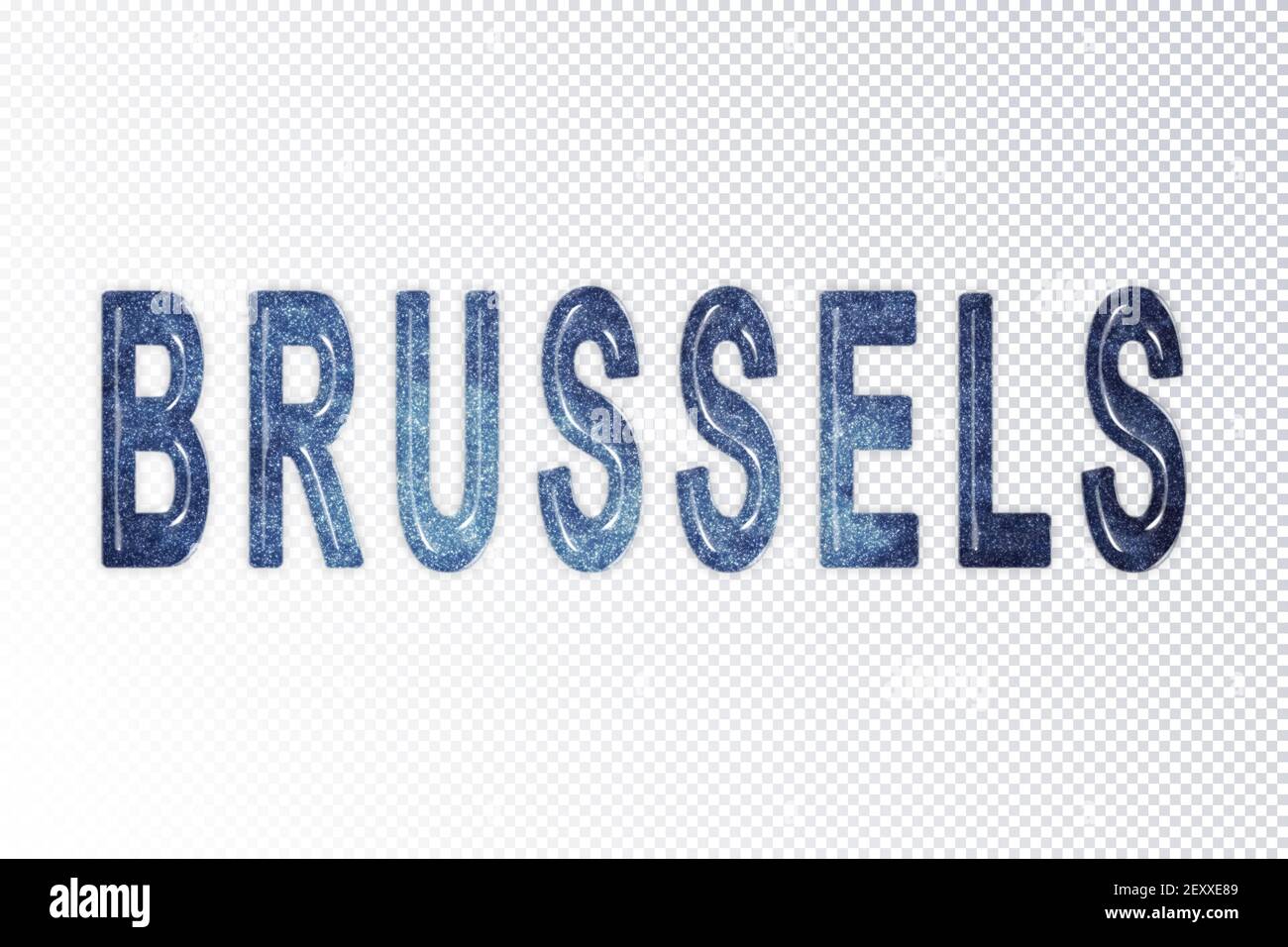 Brussels lettering, Brussels milky way letters, transparent background ...