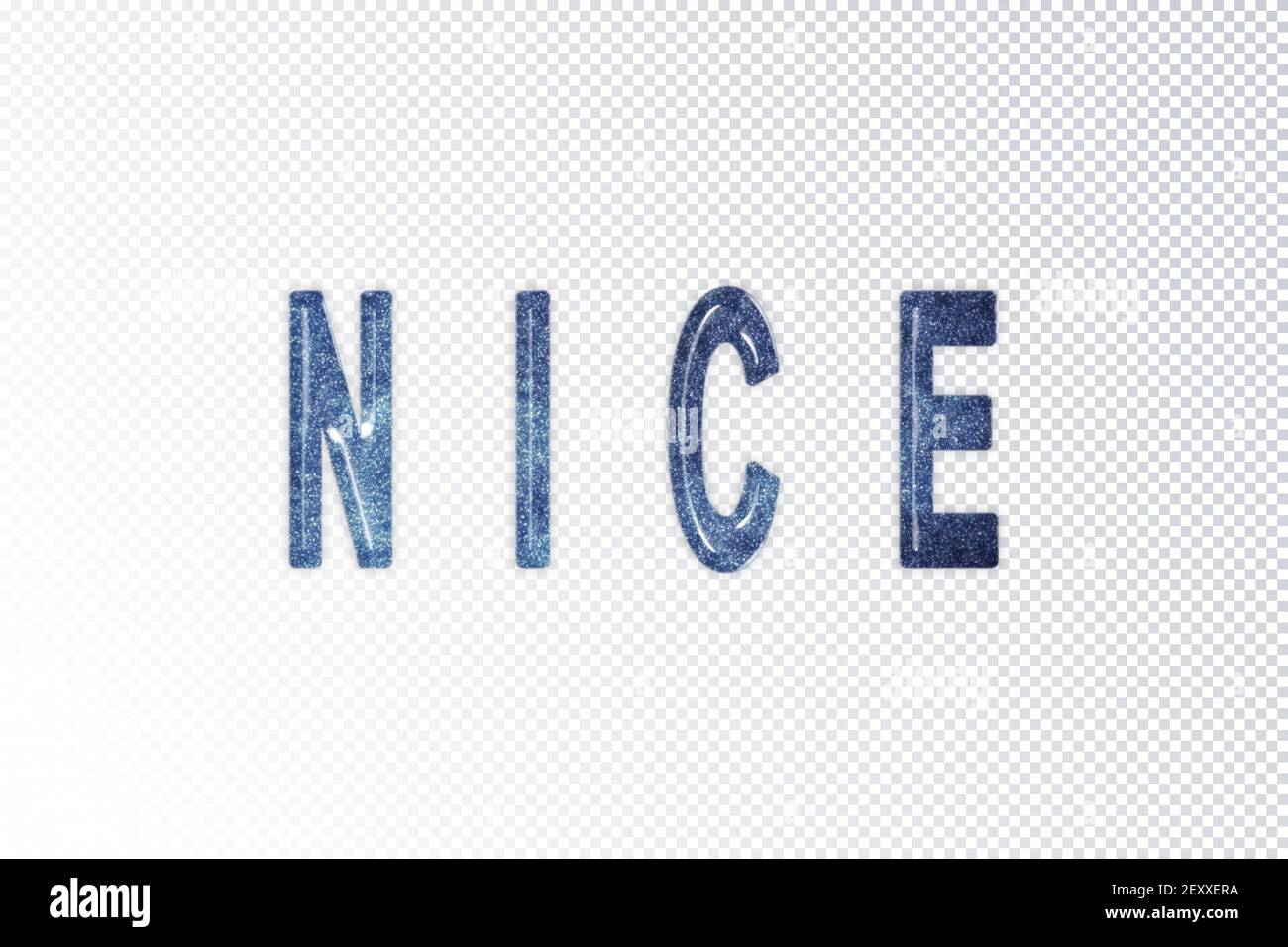 Nice lettering, Nice milky way letters, transparent background ...