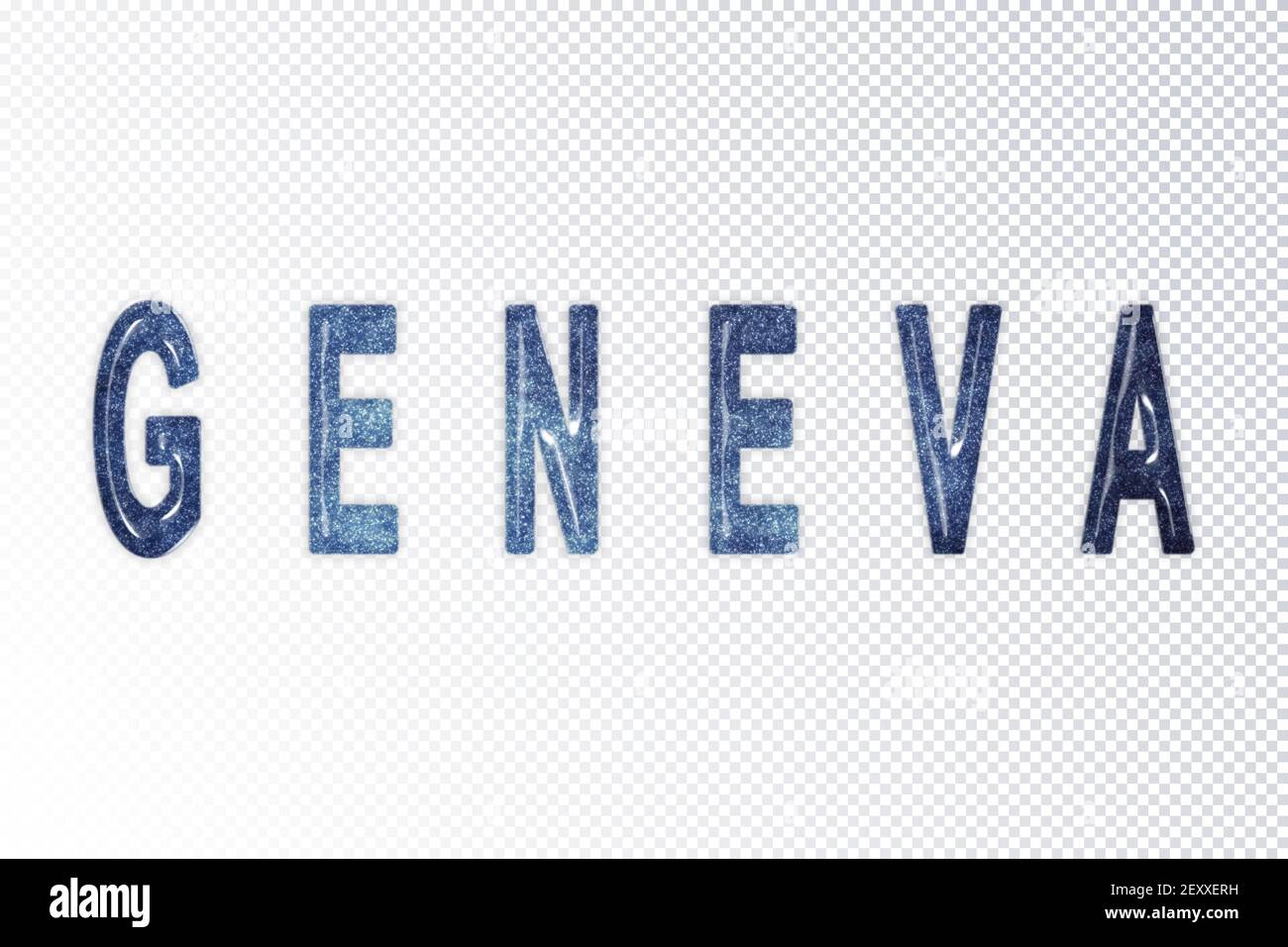Geneva lettering, Geneva milky way letters, transparent background ...