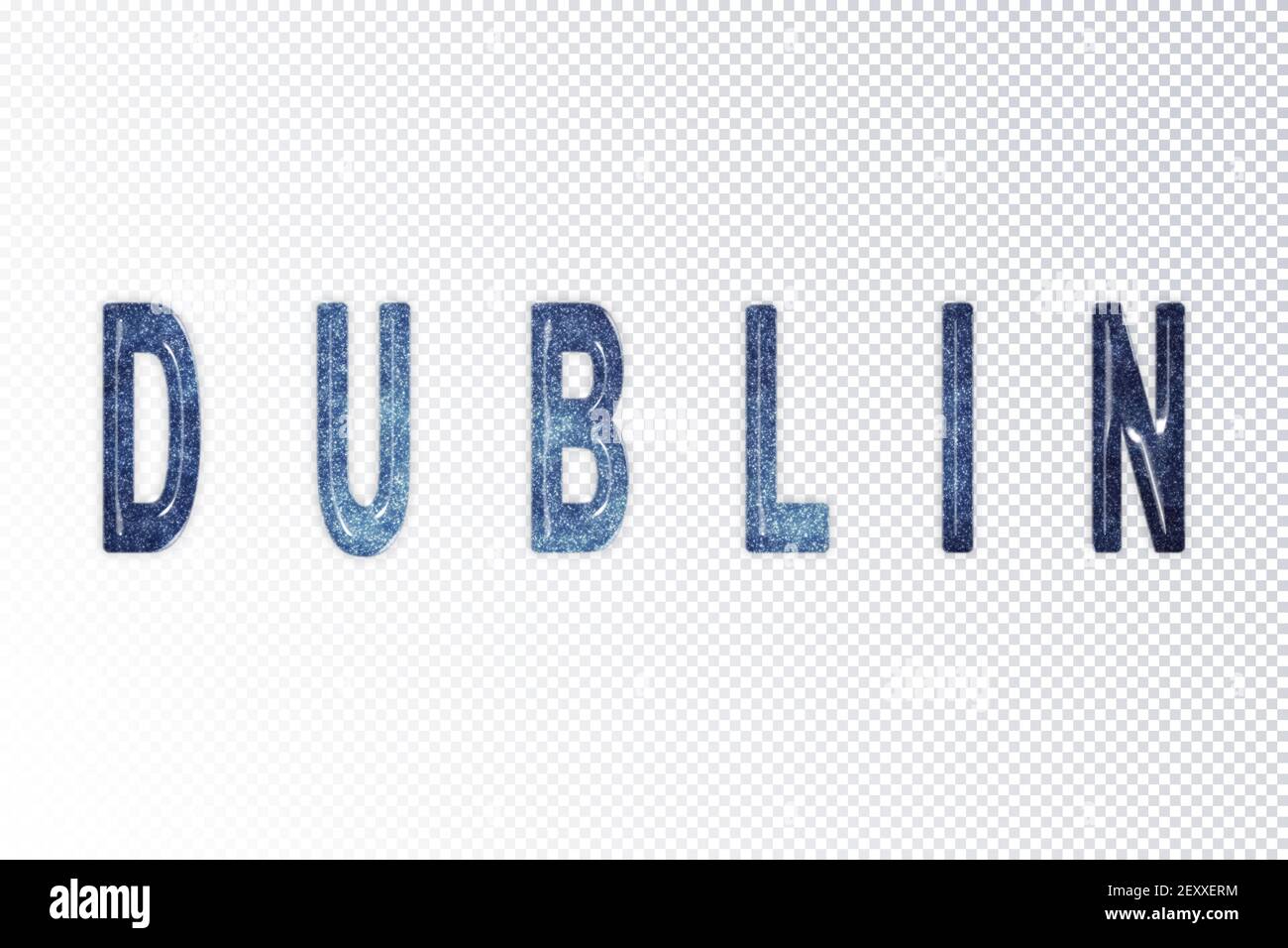 Dublin lettering, Dublin milky way letters, transparent background ...