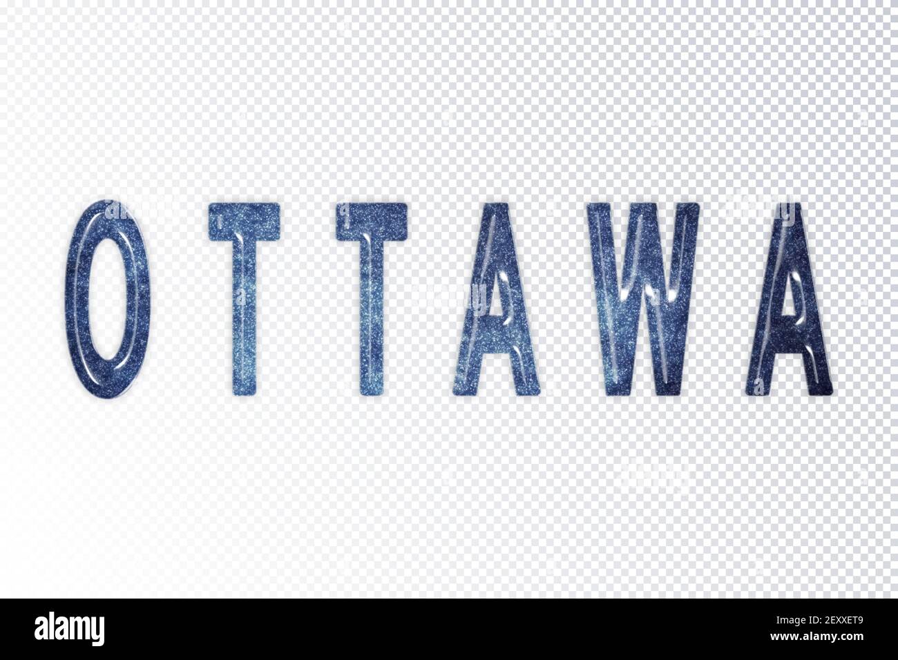 Ottawa lettering, Ottawa milky way letters, transparent background ...