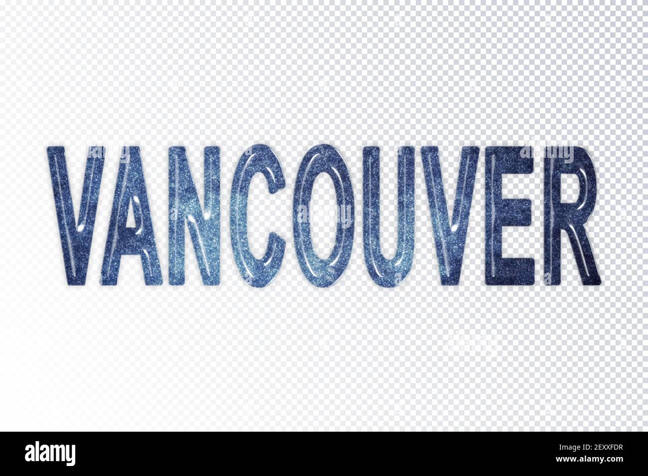Vancouver lettering, Vancouver milky way letters, transparent ...