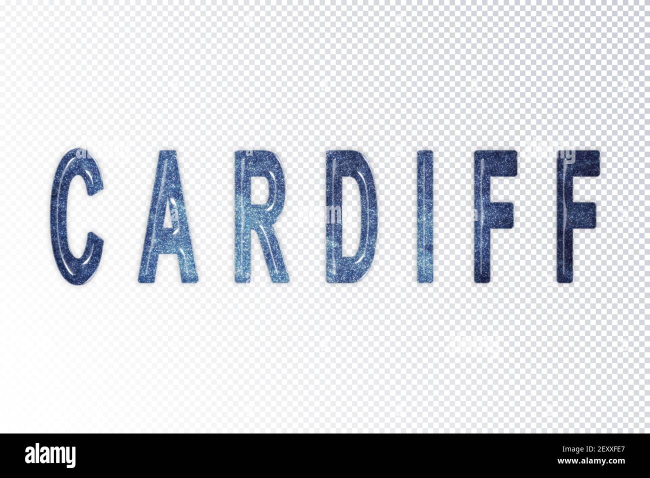Cardiff lettering, Cardiff milky way letters, transparent background ...