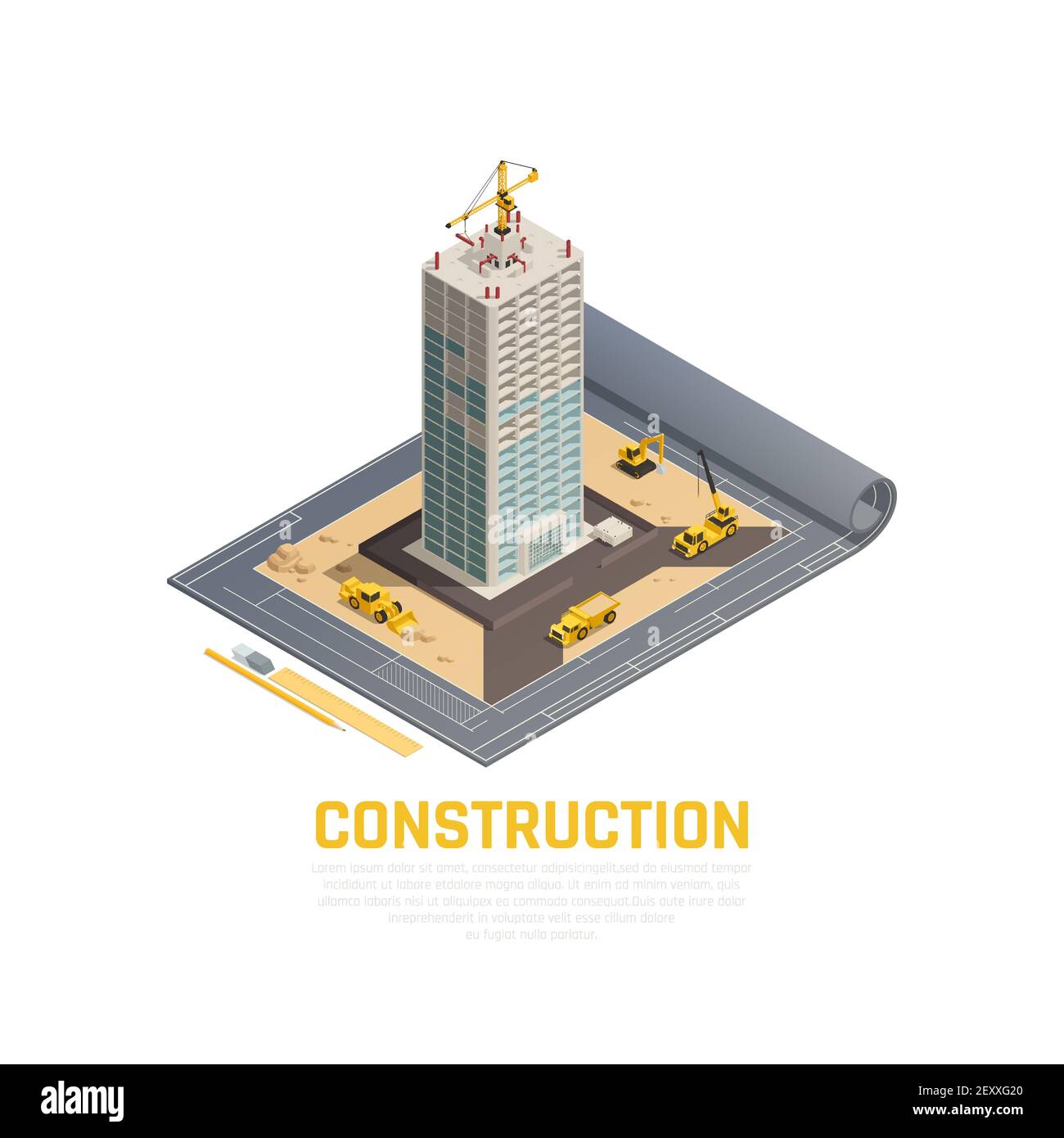 Stage under construction Stock Vector Images - Alamy