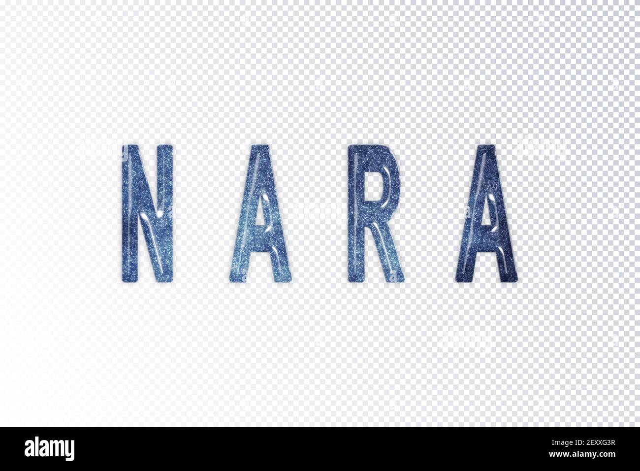 Nara lettering, Nara milky way letters, transparent background ...
