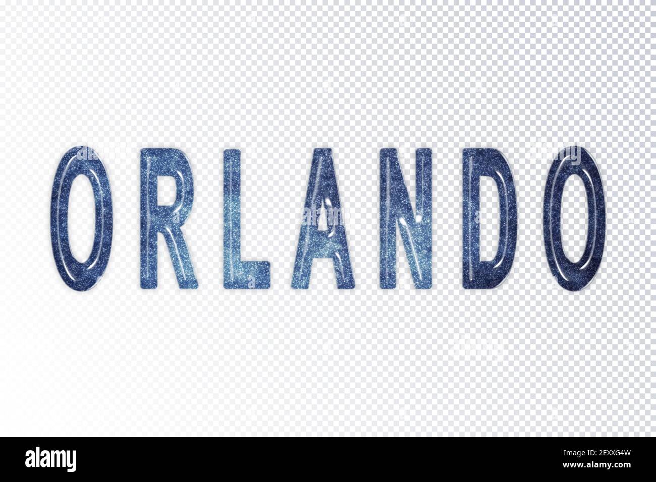 Orlando lettering, Orlando milky way letters, transparent background ...