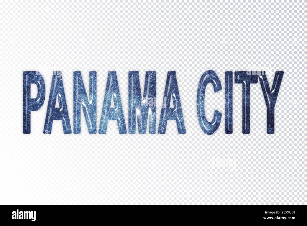 Panama City lettering, Panama City milky way letters, transparent ...
