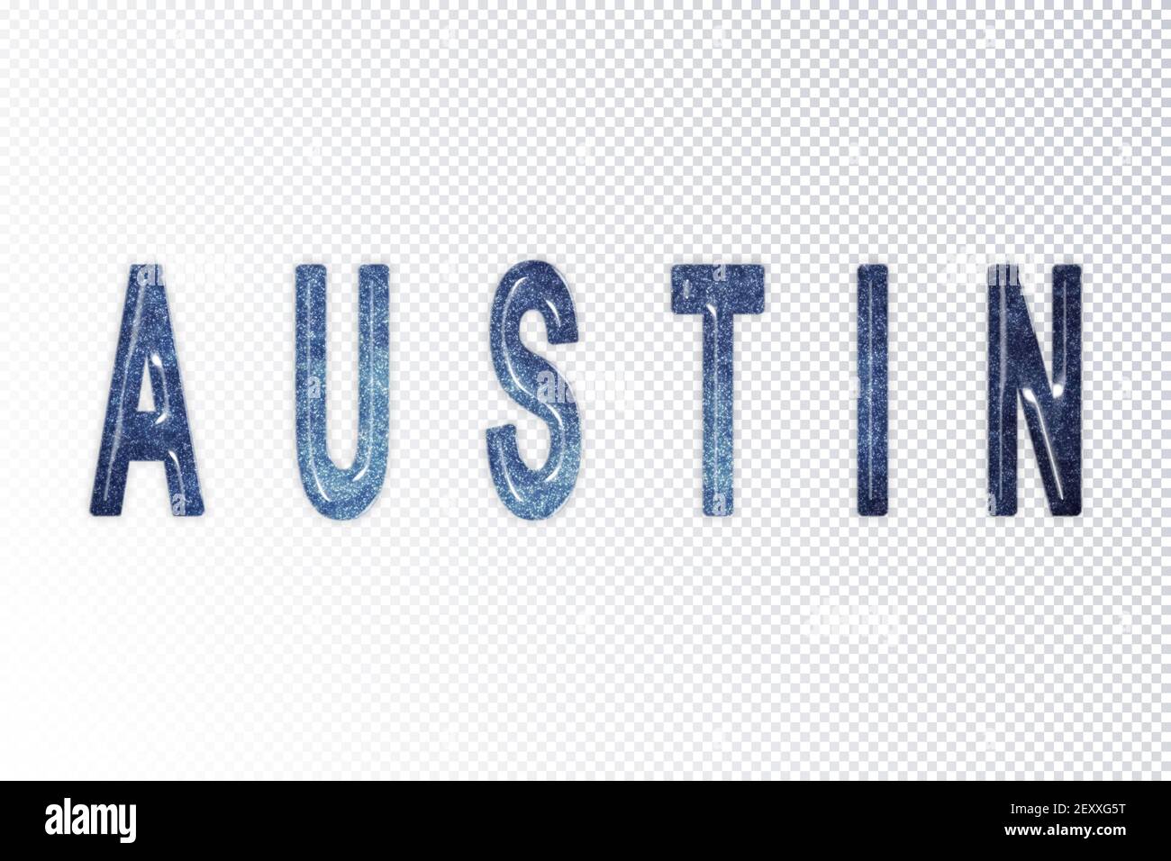 Austin lettering, Austin milky way letters, transparent background ...