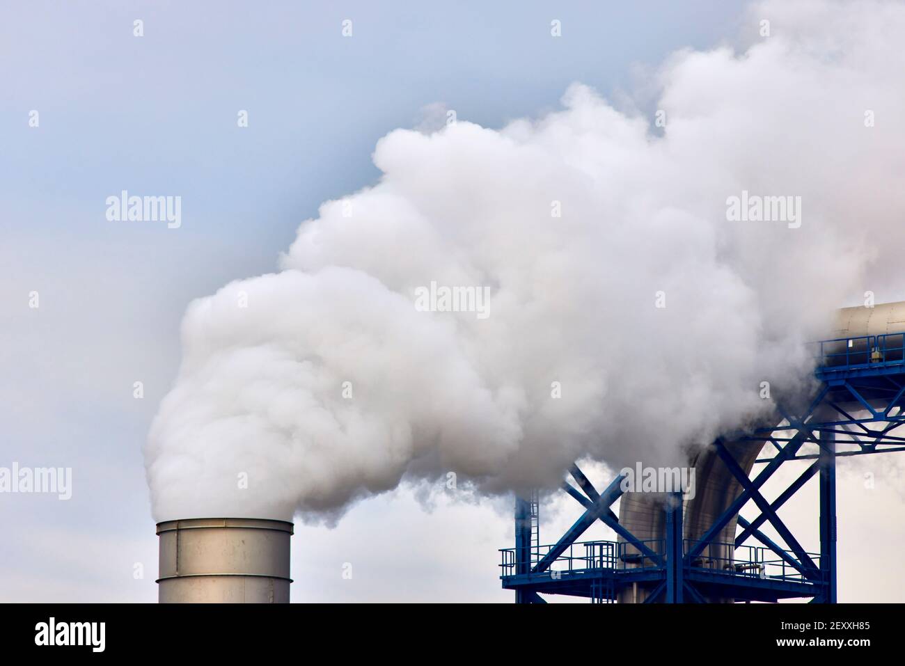 air pollution by the wood processing industry Stock Photo - Alamy