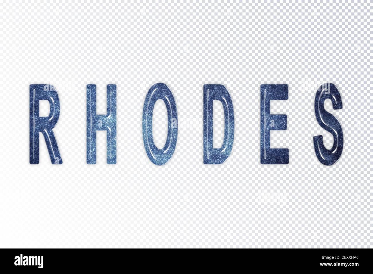 Rhodes lettering, Rhodes milky way letters, transparent background ...