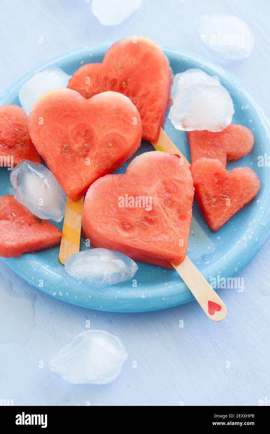 Heart shaped watermelon Stock Photo - Alamy