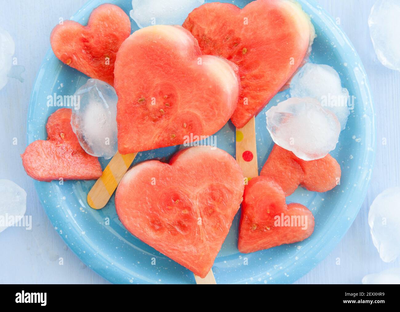 Heart shaped watermelon Stock Photo - Alamy