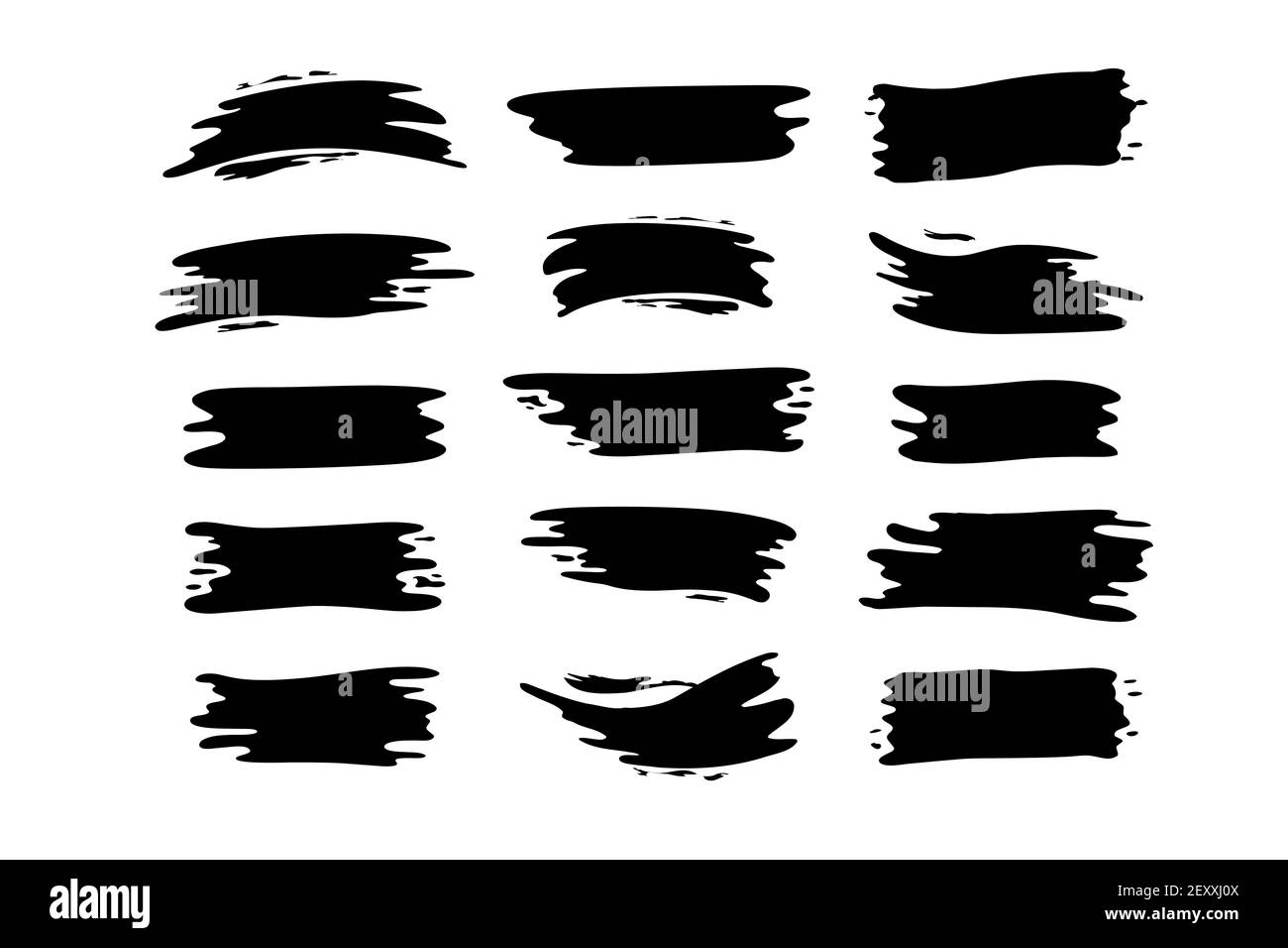 Hand drawn blob elements ink paint splash stain spot splatter different ...