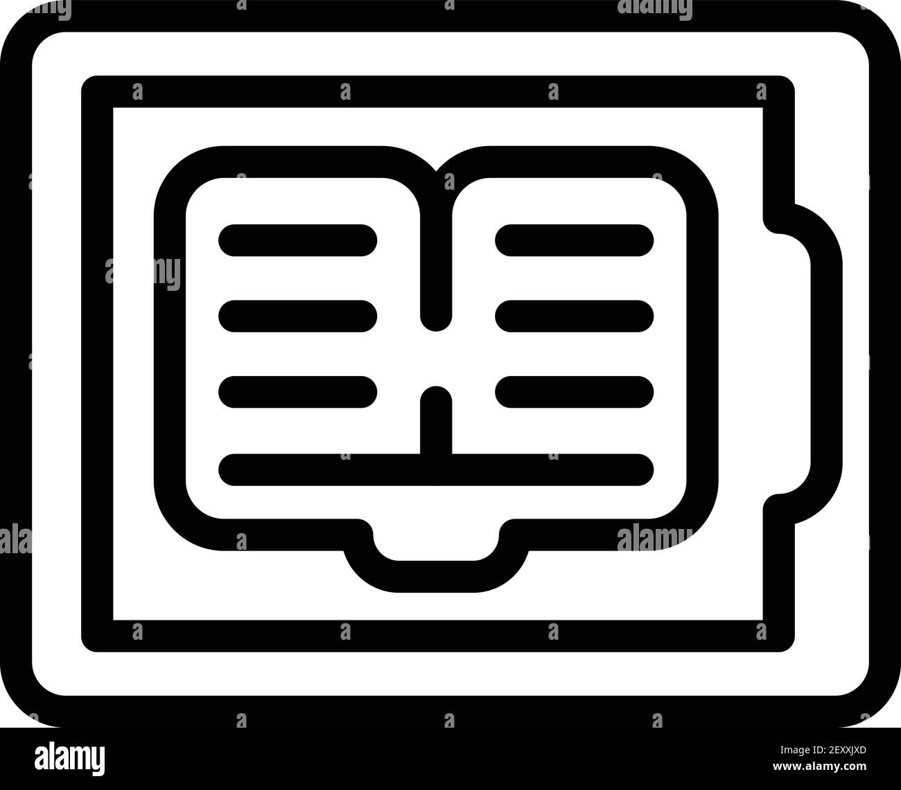 Online book icon. Outline online book vector icon for web design ...