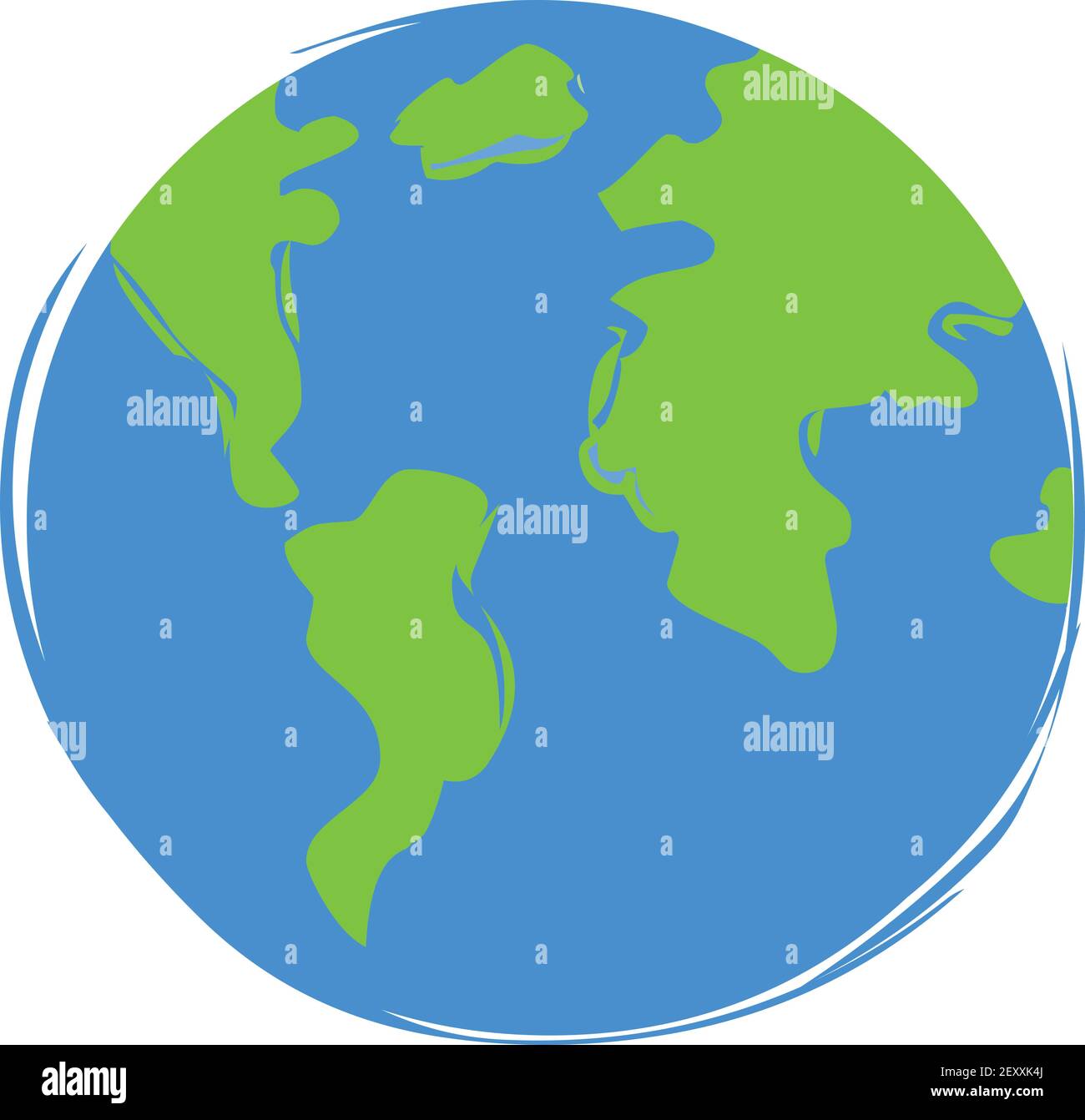 Hand drawn earth isolated on a white. Doodle of earth. Vector ...