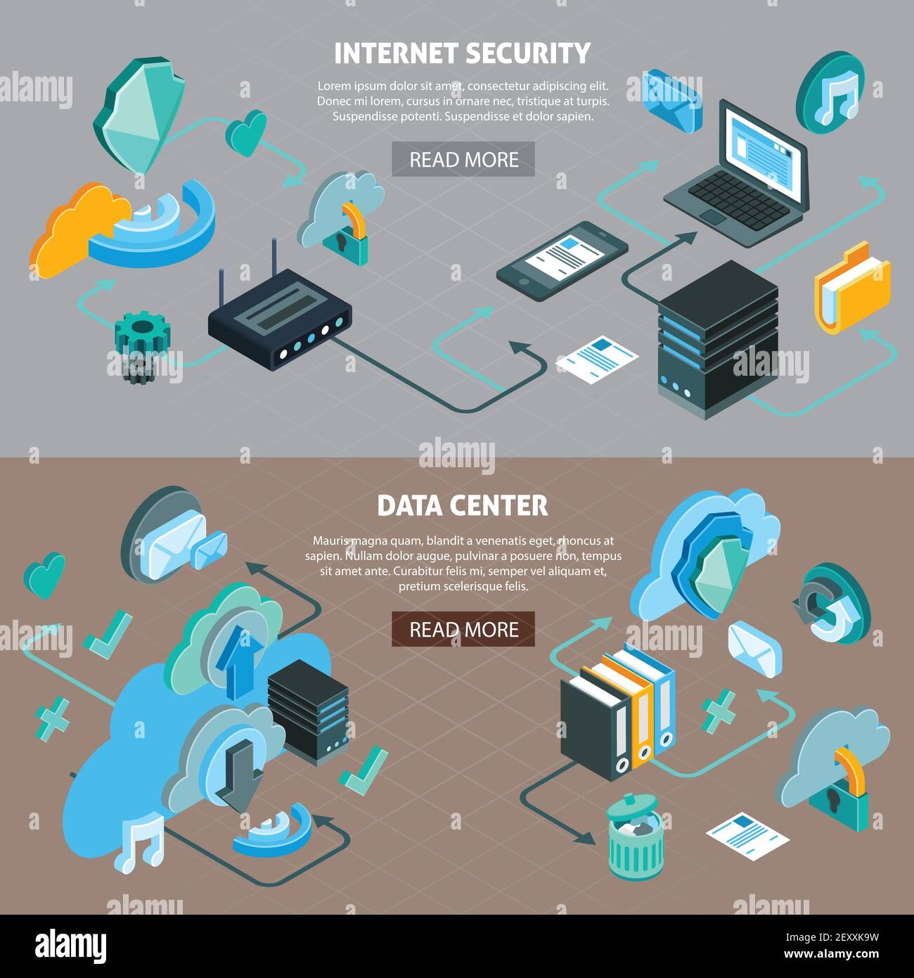 Cloud service technology data center and internet security horizontal ...
