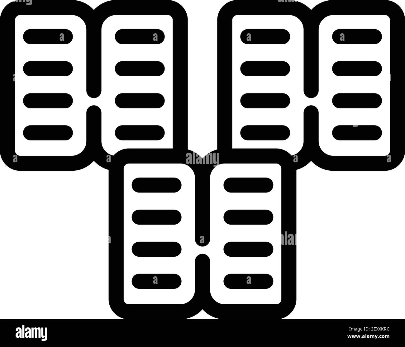 Digital library icon. Outline digital library vector icon for web ...