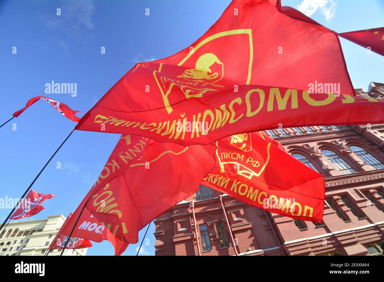 Ceremonial laying of wreaths at the grave of Joseph Stalin on the ...