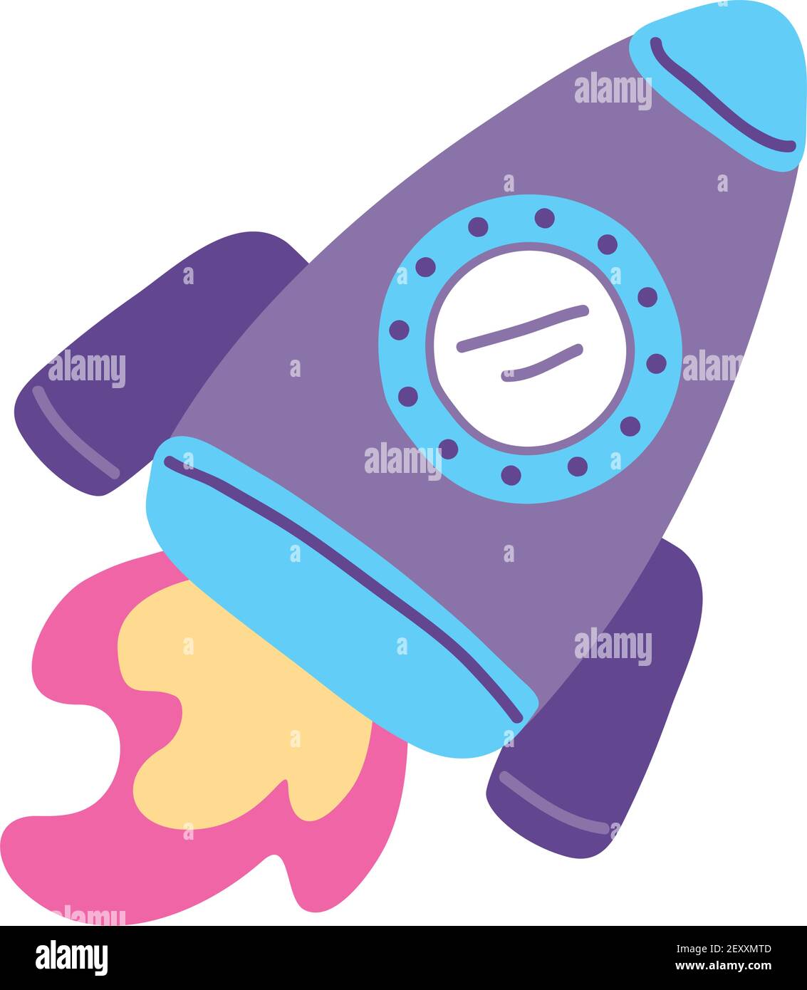 cute rocket launcher space icon Stock Vector Image & Art - Alamy