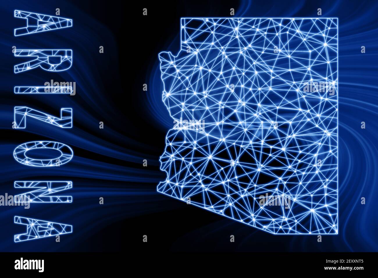 Arizona state digital map hi-res stock photography and images - Alamy