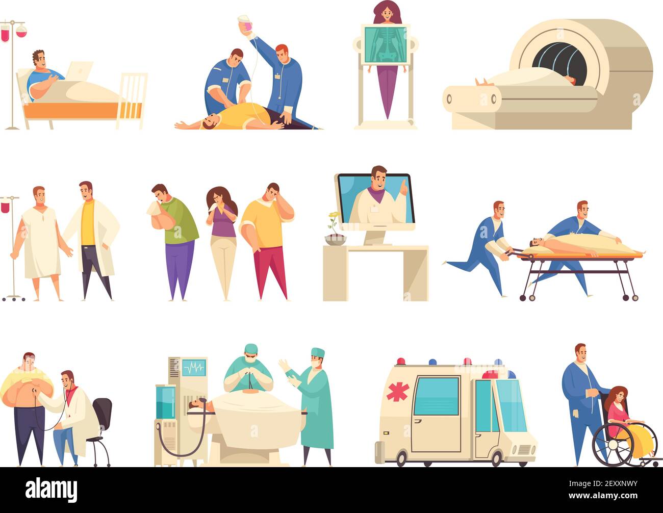 Hospital er ward Stock Vector Images - Alamy