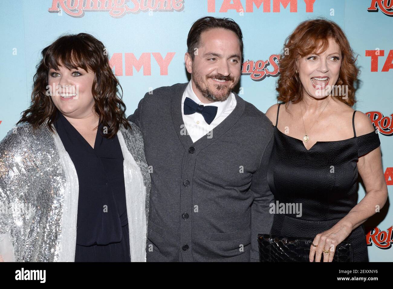 (L-R) Actress Melissa McCarthy, Ben Falcone and Susan Sarandon attend ...