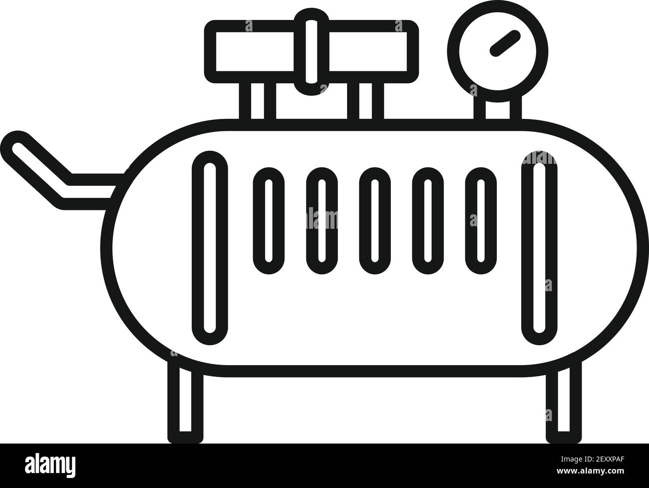 Air compressor machine part Black and White Stock Photos & Images - Alamy