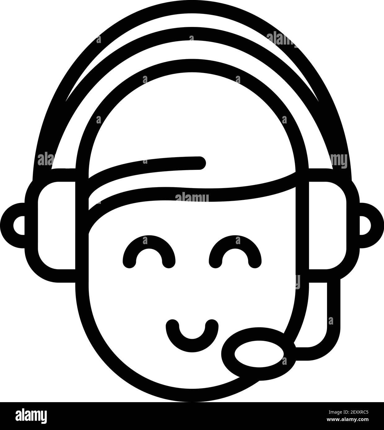 Call center icon. Outline call center vector icon for web design ...