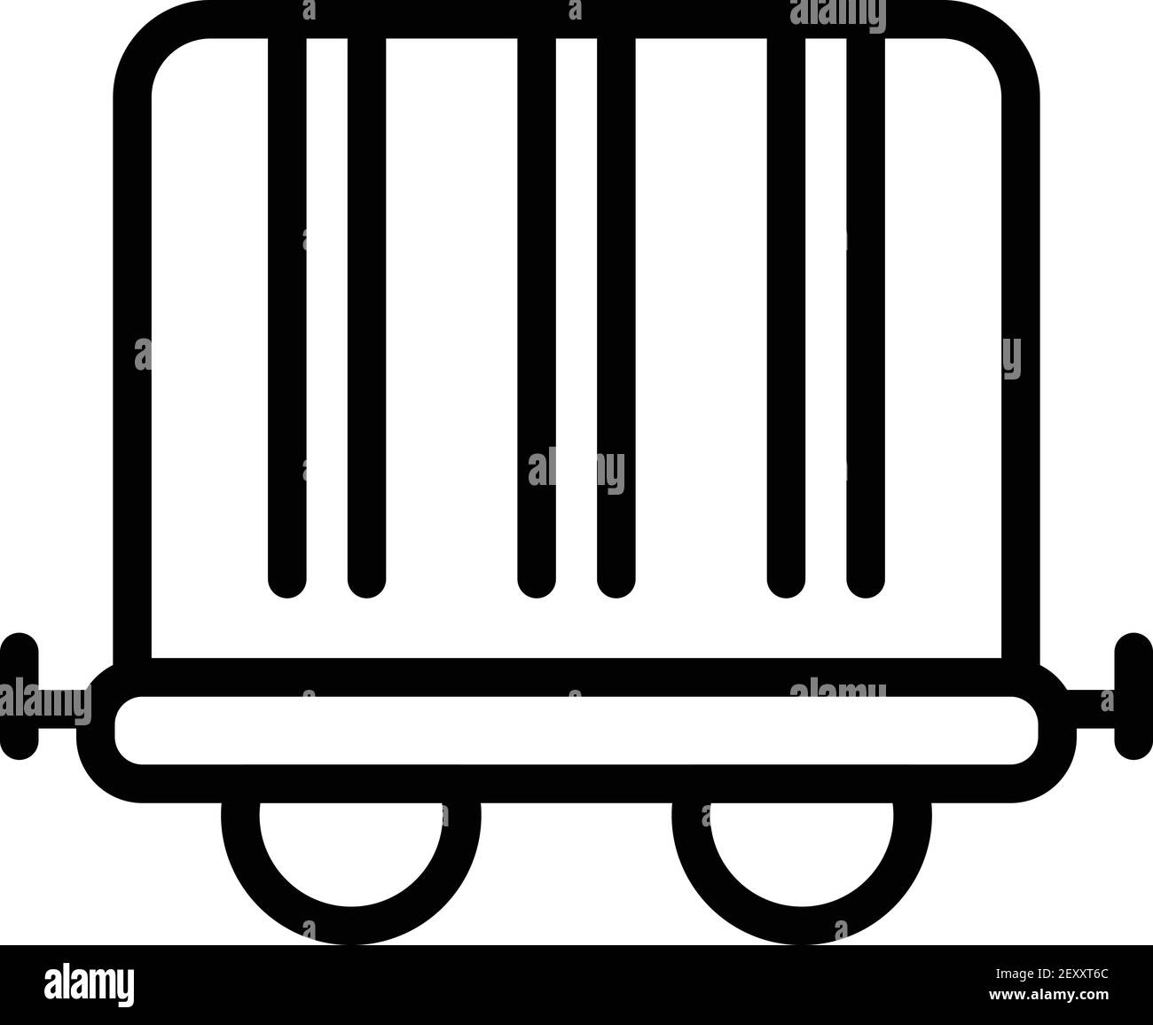 Train boxcar icon. Outline train boxcar vector icon for web design ...