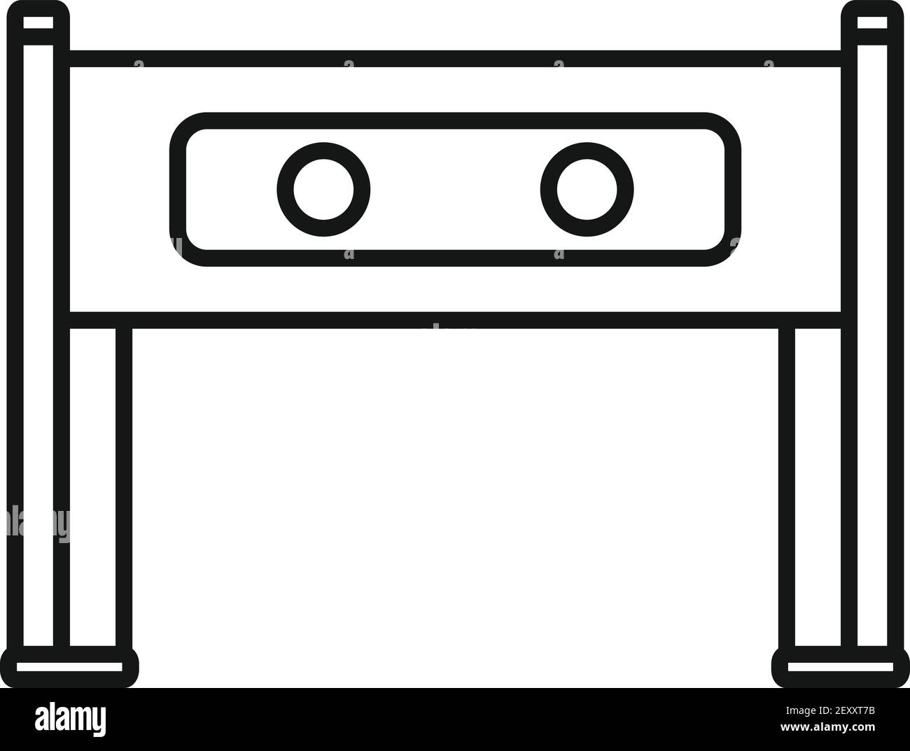 Metal detector icon, outline style Stock Vector Image & Art - Alamy