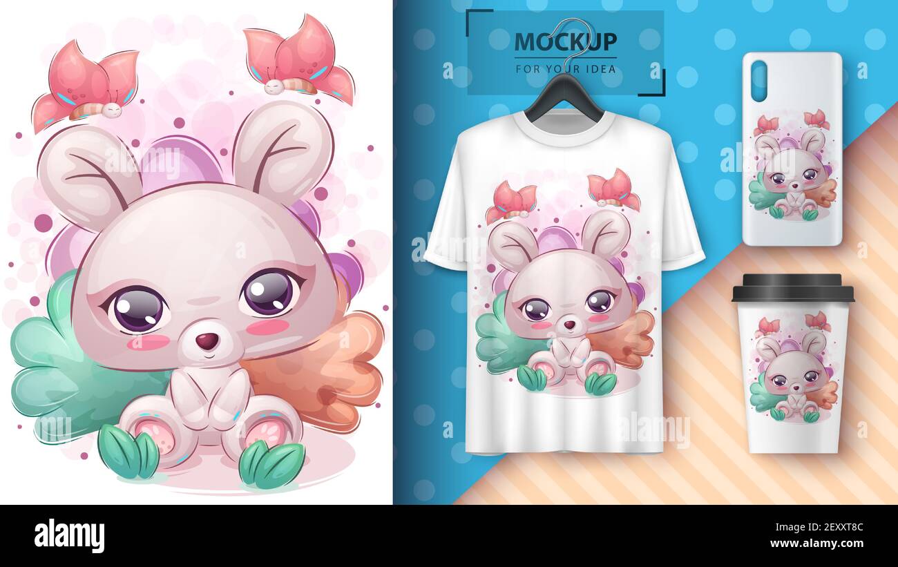 Cute mouse poster and merchandising Stock Vector Image & Art - Alamy