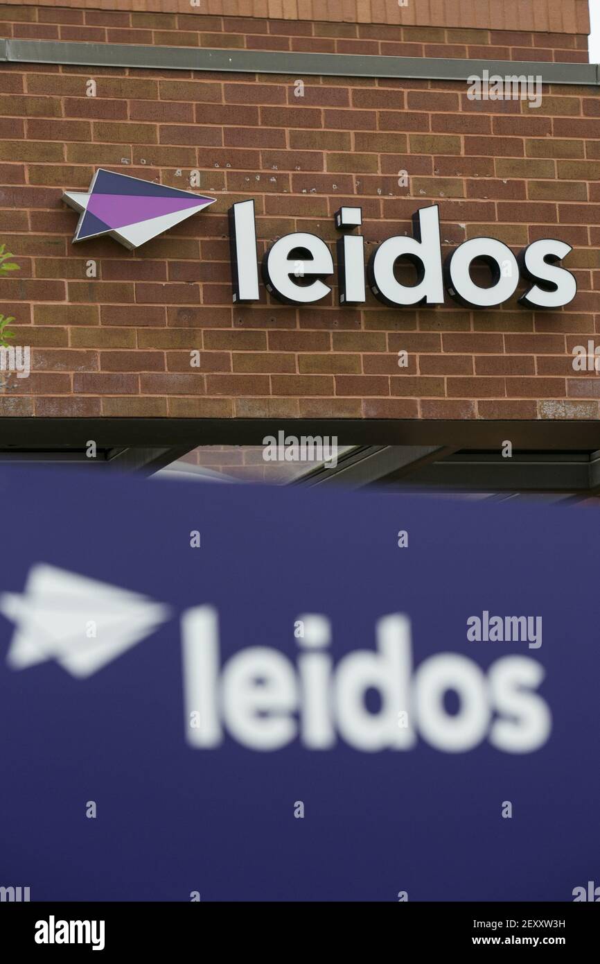 An office building occupied by the defense contractor Leidos in ...