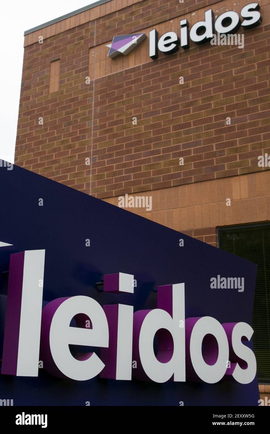 An office building occupied by the defense contractor Leidos in ...