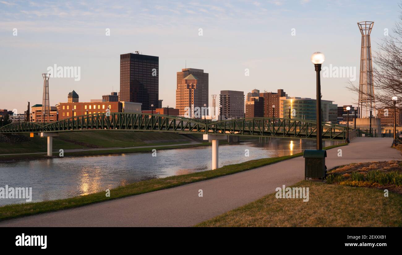Dayton Ohio Downtown City Skyline Great Miami River Stock Photo - Alamy