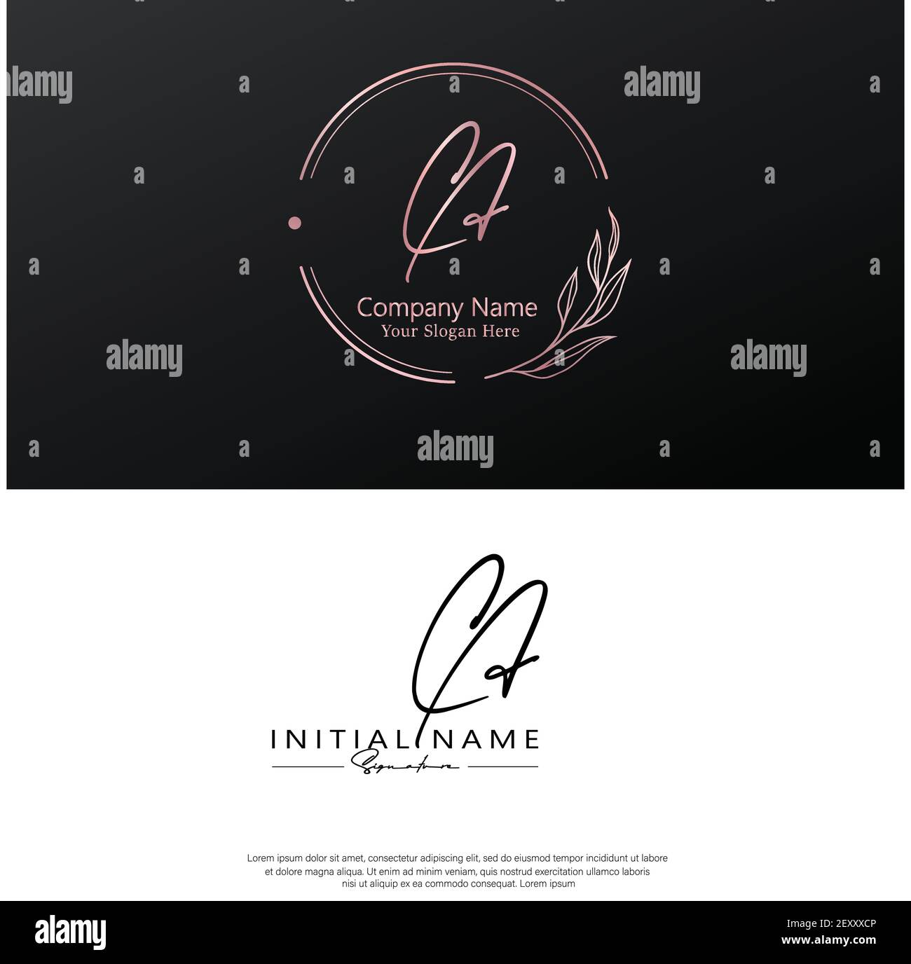 C A CA Initial letter handwriting and signature logo. Beauty vector ...