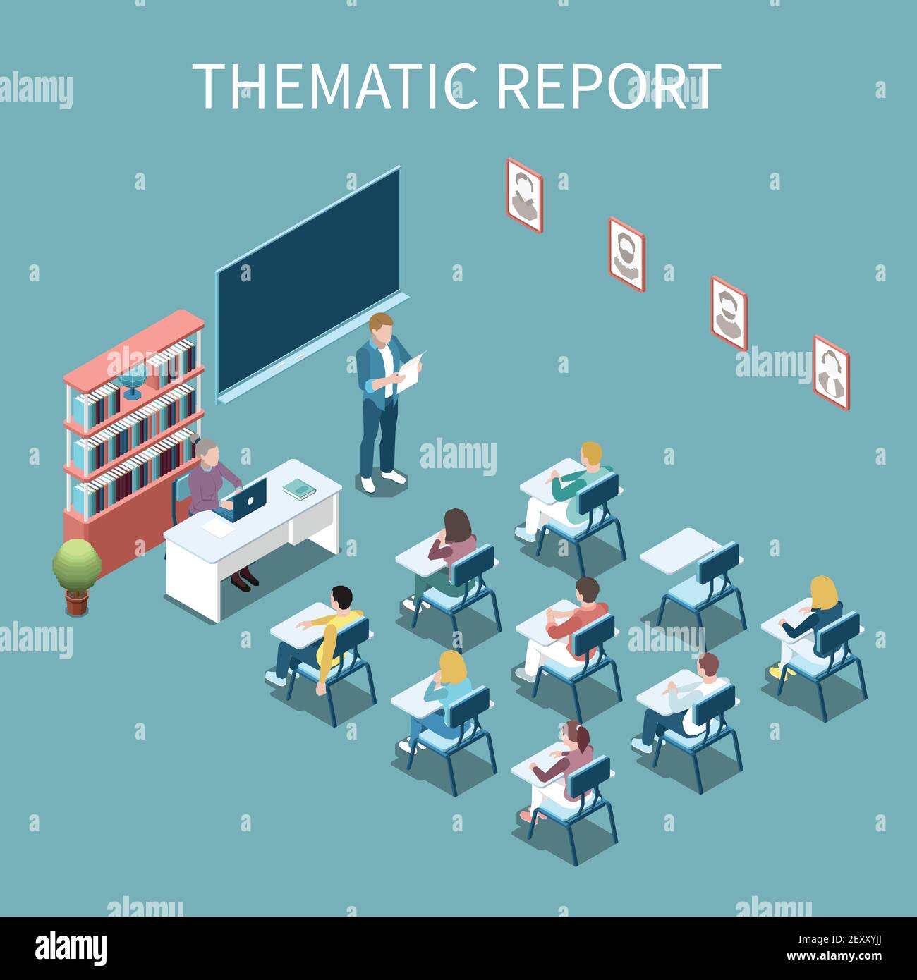 College teacher in front of students Stock Vector Images - Alamy