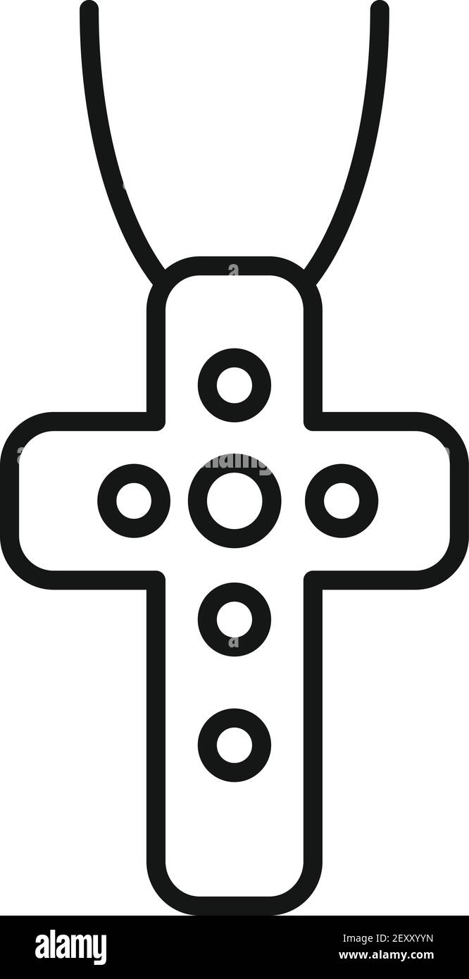 Jeweler cross icon, outline style Stock Vector Image & Art - Alamy