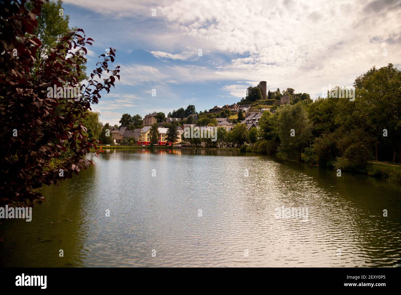 Bad Lobenstein with Castle Ruin Stock Photo - Alamy
