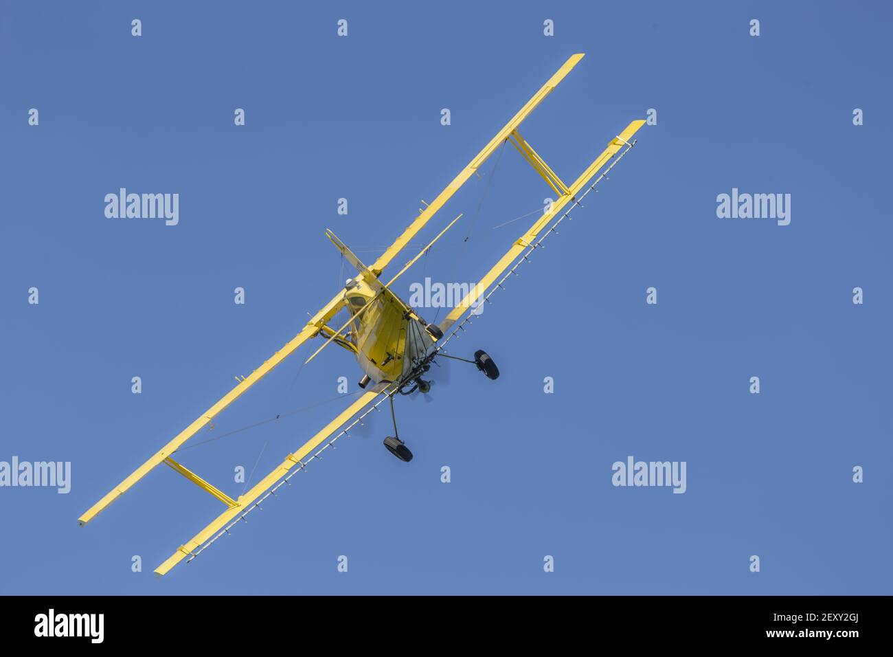 Crop dusting airplane spraying corn hi-res stock photography and images ...