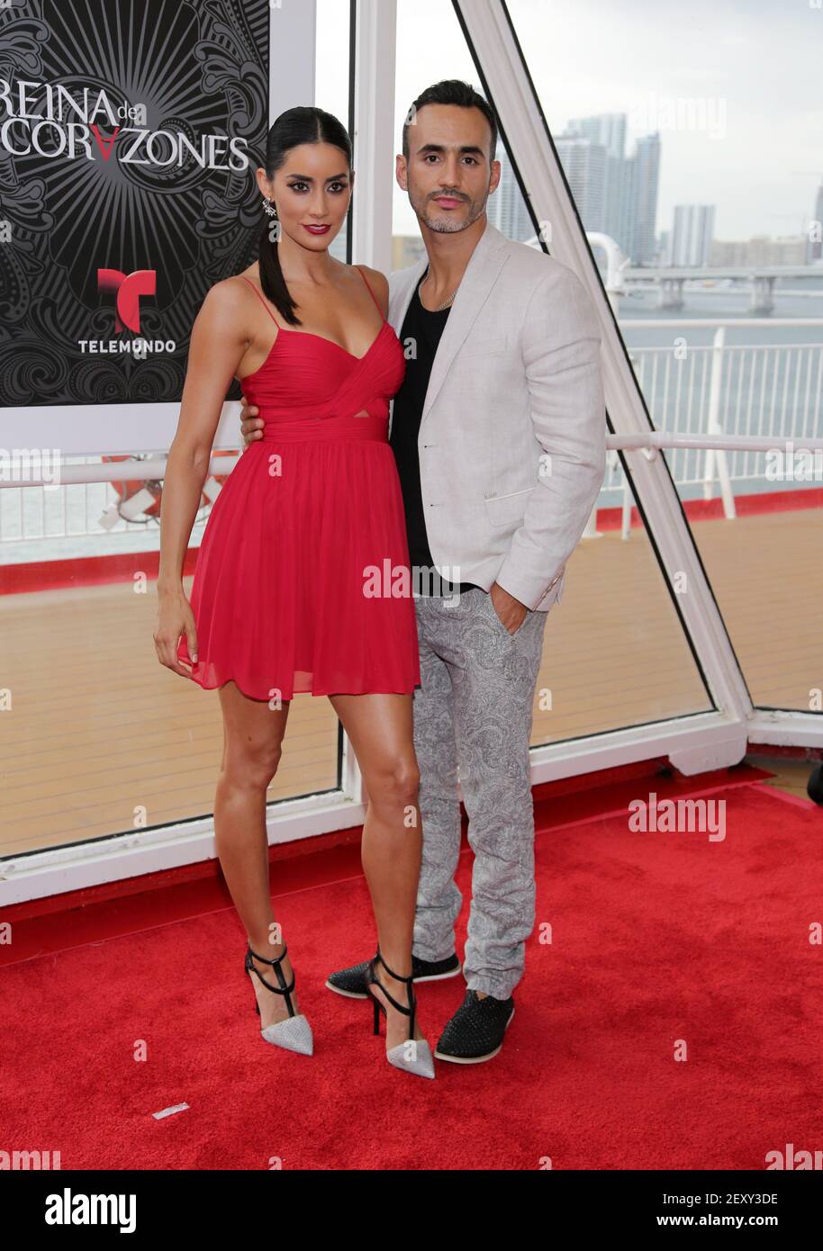 Paola Nunez And Rodolfo Valdez Attend The Red Carpet On Board The